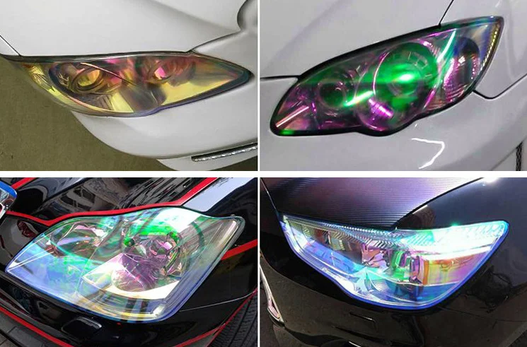 Adhesive Tint Iridescent Color Film For Chameleon Headlight Lamp Lights ...