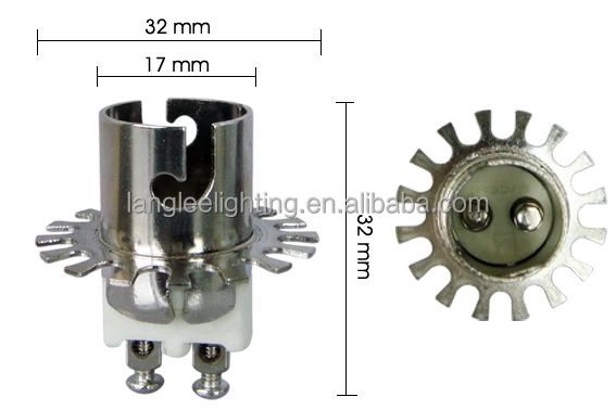 Casquillo Bay15d De Latón + Cerámica Bay15 Ba15d Ba15s,Base De Luz ...