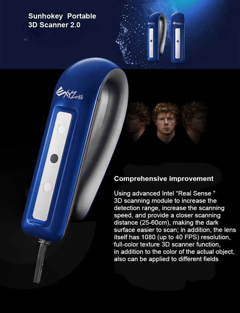 High Quality Sunhokey Portable 3d Scanner Large Scanning Size Easy Scan ...