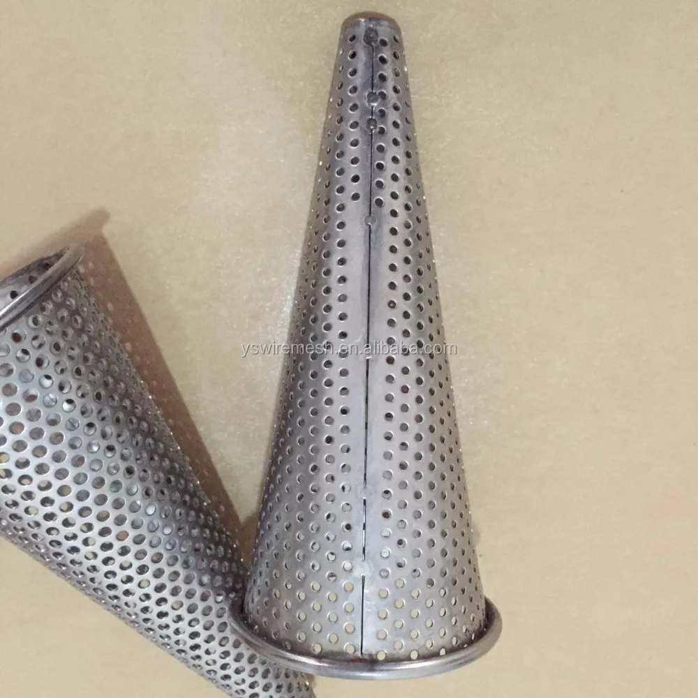 Stainless Steel Perforated Metal Cylinder Conical Shape Strainer Filter ...