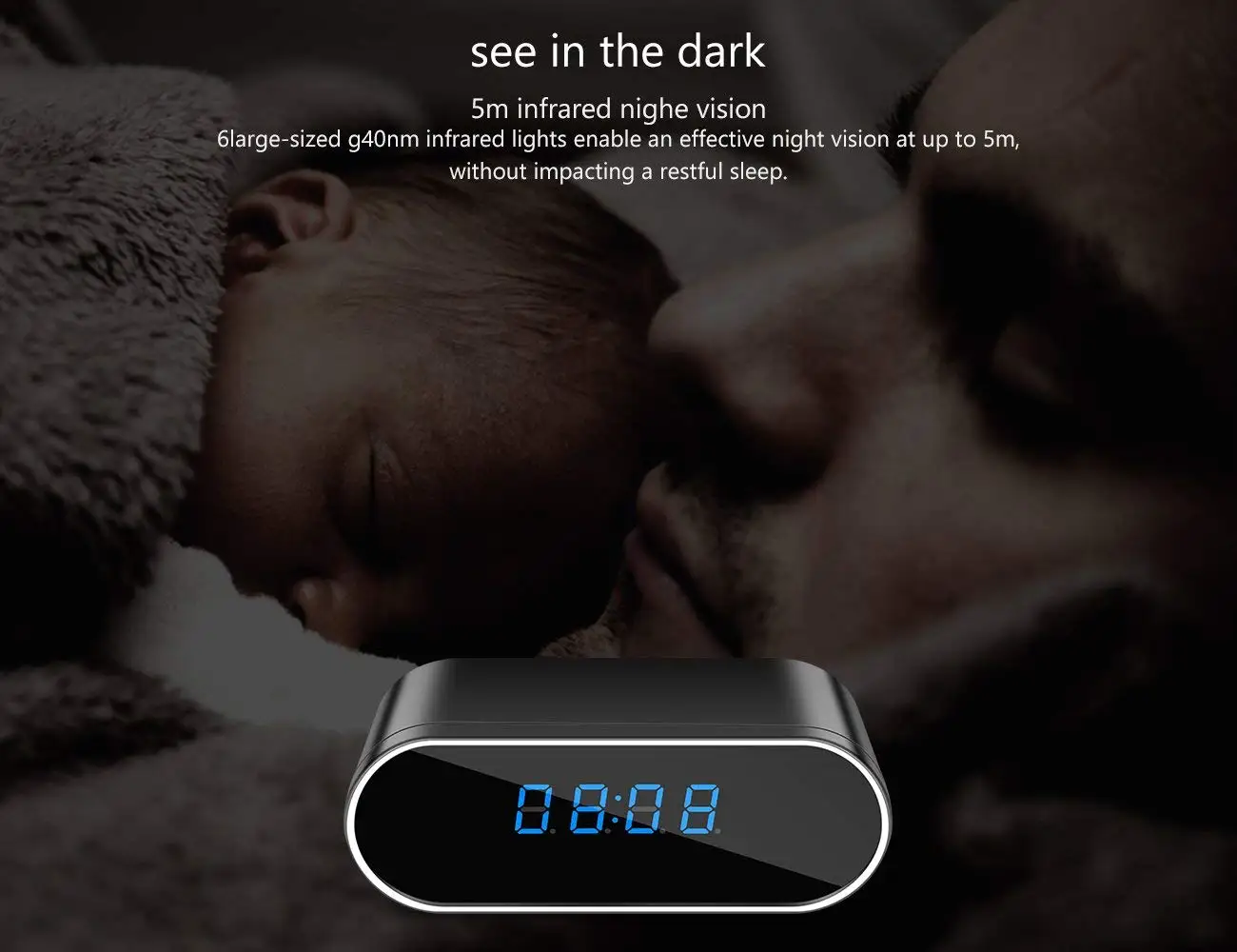 Amazon Best-selling Smart Desk Clock Spy Camera 1080p Hd Home Security ...