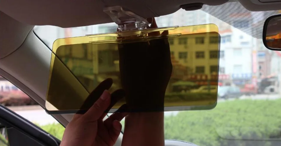 Anti-glare Blocker Uv Fold Flip Down Hd Clear View Visor Car Sun Visor ...