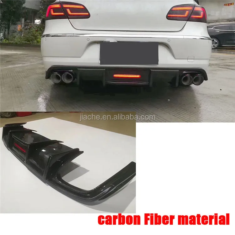 Carbon Fiber Rear Lip With Led Light For Volkswagen Passat Cc Vw Cc ...