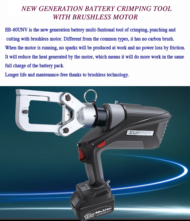 Zupper Eb-60unv 3 In 1 Multi-functional Battery Crimping Punching And ...