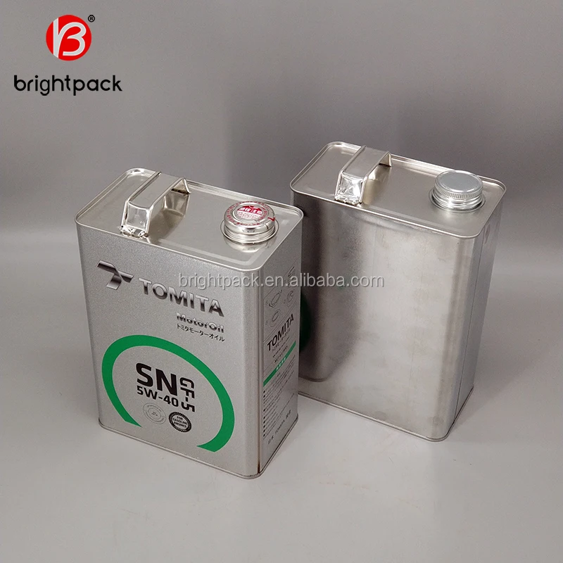 Customized 5l Metal Tin Can With Metal Handle And Japanese Lid With ...