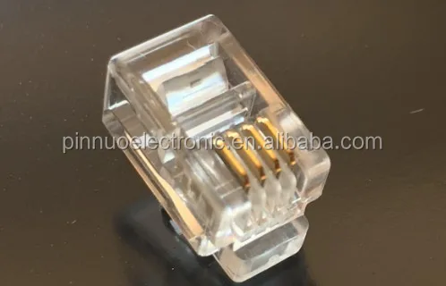 High Quality Boxed Gold Plated Telephone Plug 6p4c Rj11 Modular Plug ...