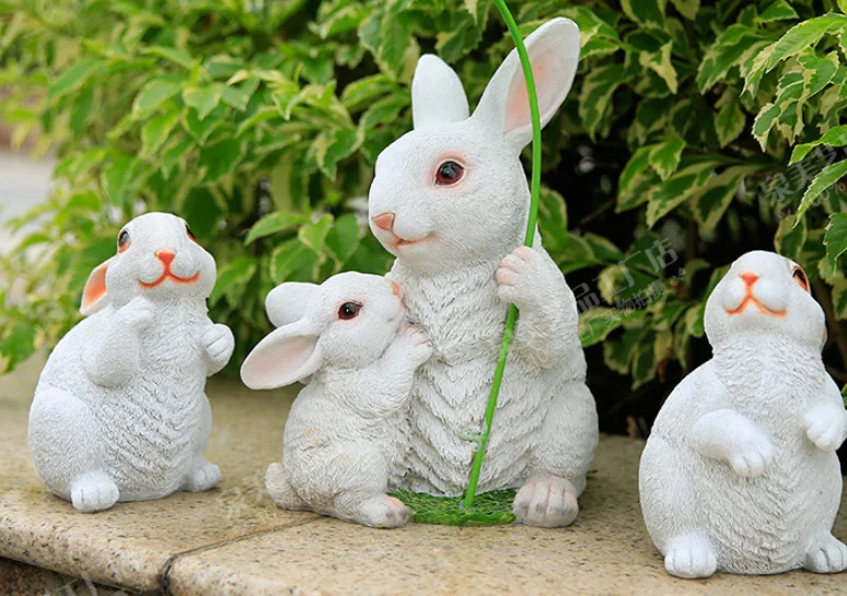 Wholesale Fiberglass Resin Garden White Rabbit Statues - Buy Resin ...