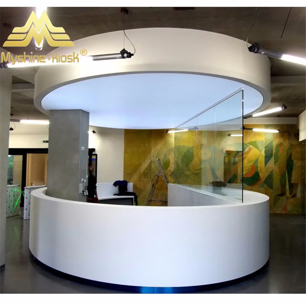 Customized Shopping Mall Transparent Counter Colorful Information Front ...