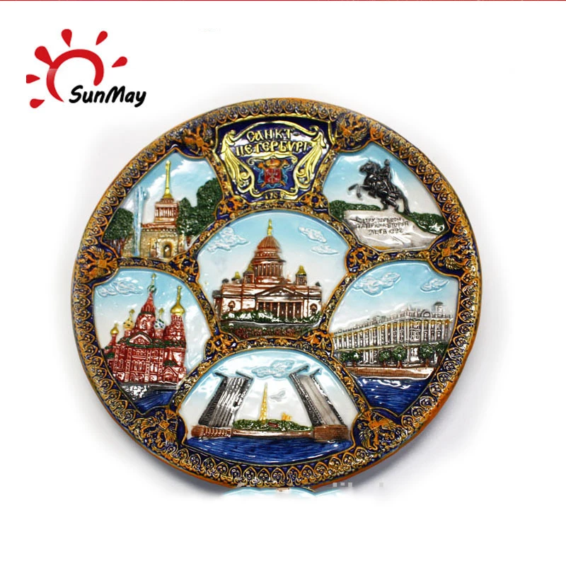 Wholesale Custom Polyresin Croatia Souvenir Plates for Sale