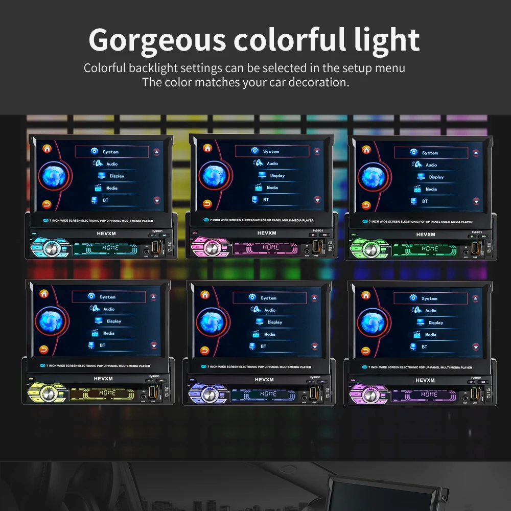 Esunway 1din 7inch Retractable Screen Head Unit - Android Radio