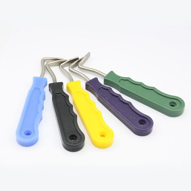 Metal Hoof Pick with EZ Grip Poly Handle for Hoof Trimming