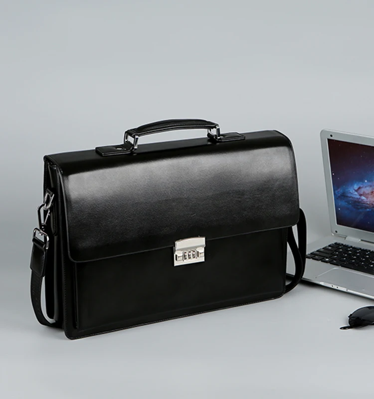 New Style Men's Business Bag High Quality Pu Leather Portable Briefcase ...