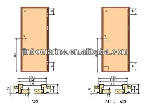 Marine Fireproof Door A0/A60/B0/B15 Class | Durable Steel Fire Rated ...