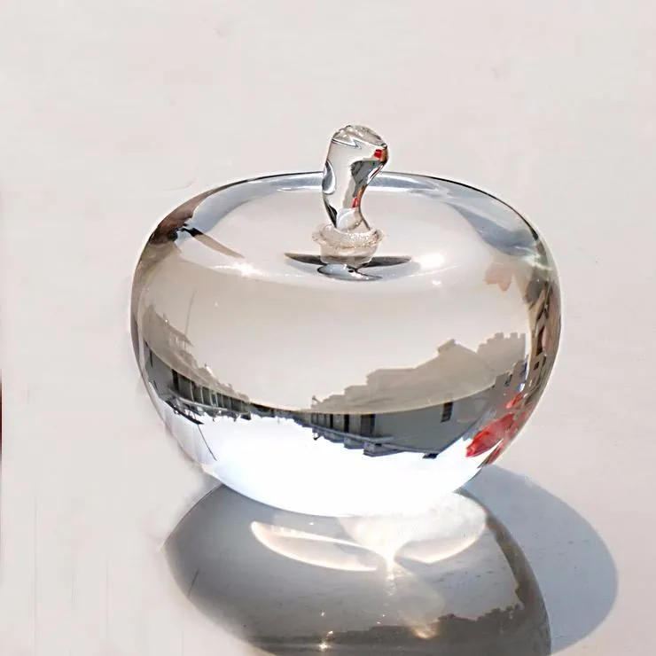 Valentine's Day Gifts Red Color Custom Crystal Apples Figurine ...