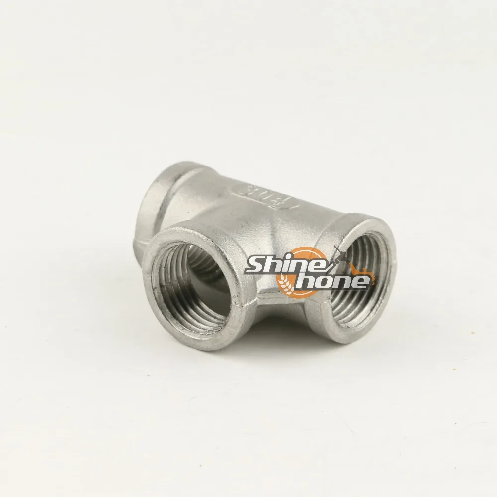 Stainless Steel Tee 3 Way Threaded Pipe Fittings - 1/2"npt,,Pump ...