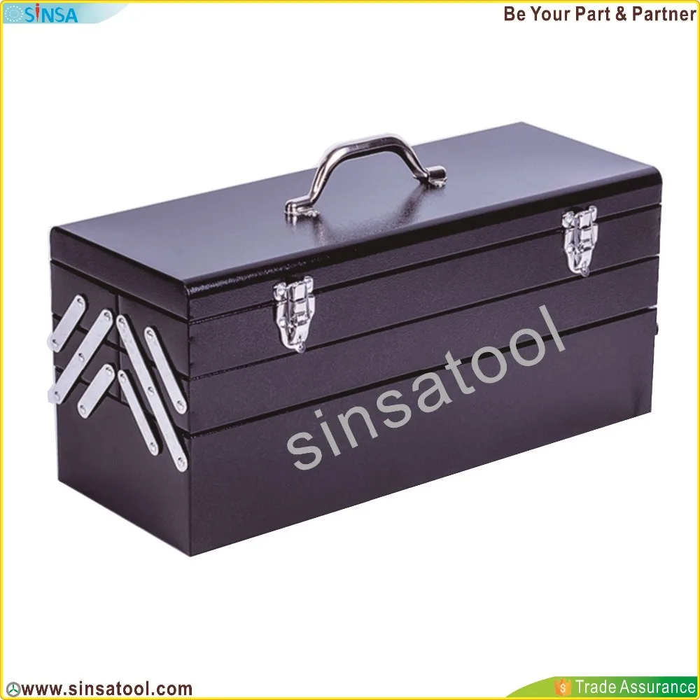 Portable Metal Tool Boxes Tool Box With Handle Small Toolbox Black ...