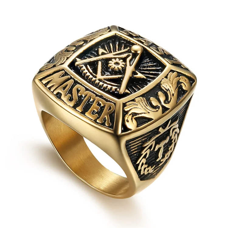 Vampire Skull Gutta Coffin Man Gothic Jewelry Punk Stainless Steel Ring ...