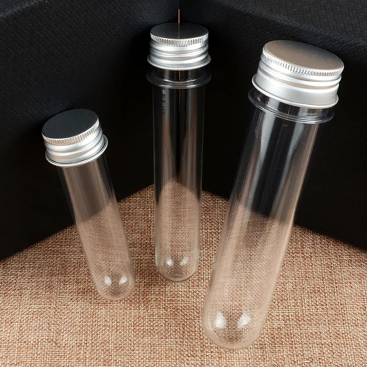 1ozl 40ml 100ml PET Plastic Transparent Tube with Aluminum Cap / Empty ...