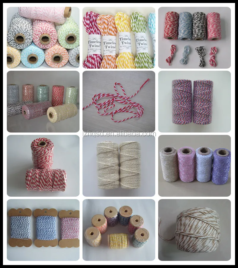 100m Gold And White Heavy Duty Cotton Twine Christmas String For ...