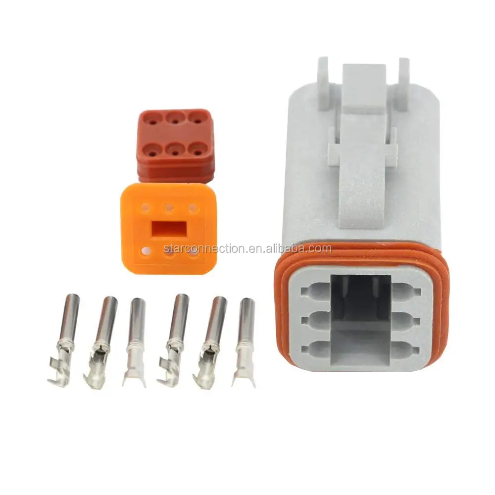 Deutsch Dt Serie 6 Pin Electrónico Impermeable Auto Conector Dt06-6s ...