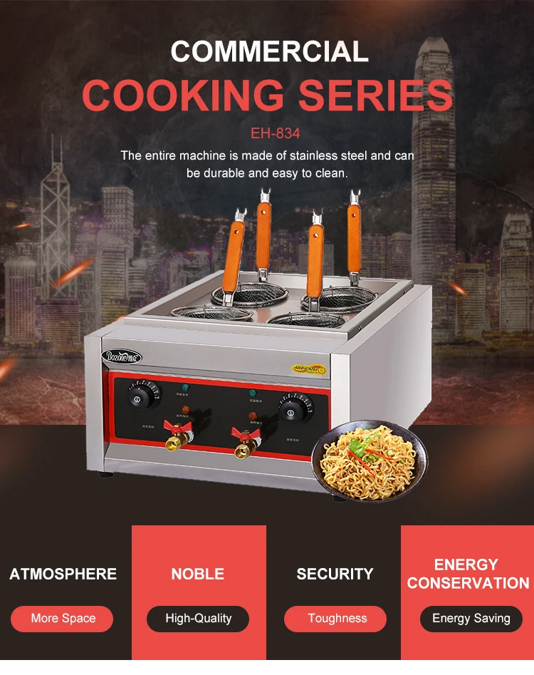 4-basket Free Standing Commercial Pasta Boiling Machine Stainless Steel ...