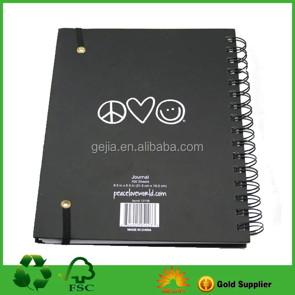 Manufacturer Customization Rubber Band Coil Notebook Wire-o Diary ...