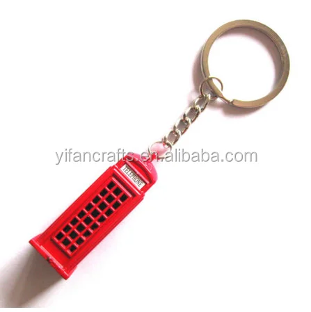 London Telephone Box Keychain,British Red Telephone Booth Key Ring,Cute ...