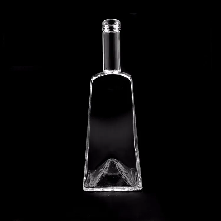 Unique Design 750ml Transparent Glass Pyramid Liquor Bottle - Buy ...