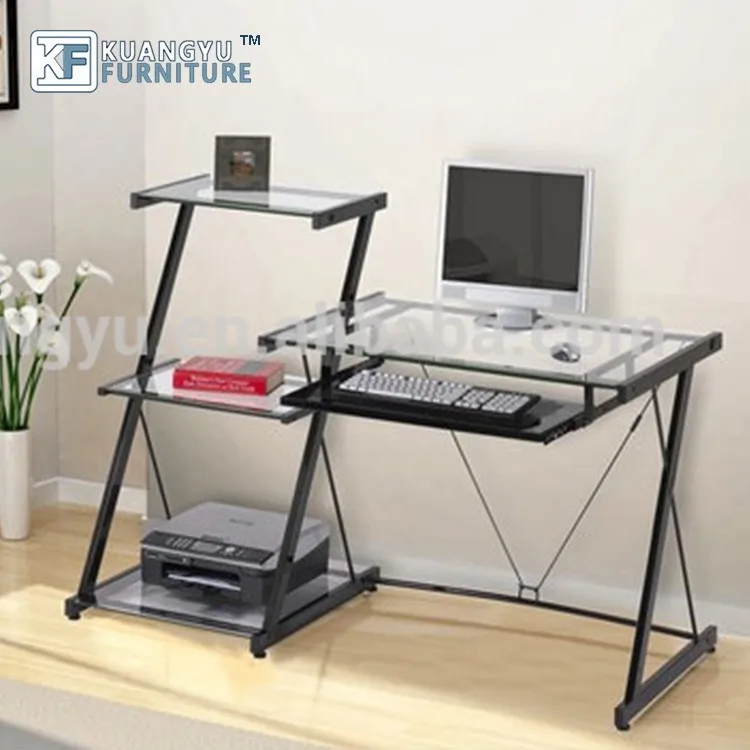 Kf Manufacturer Directly Supply Tempered Glass Computer Desk - Buy Mini ...