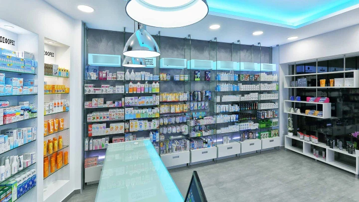 Modern Medical Store Furniture Design - Display Solutions