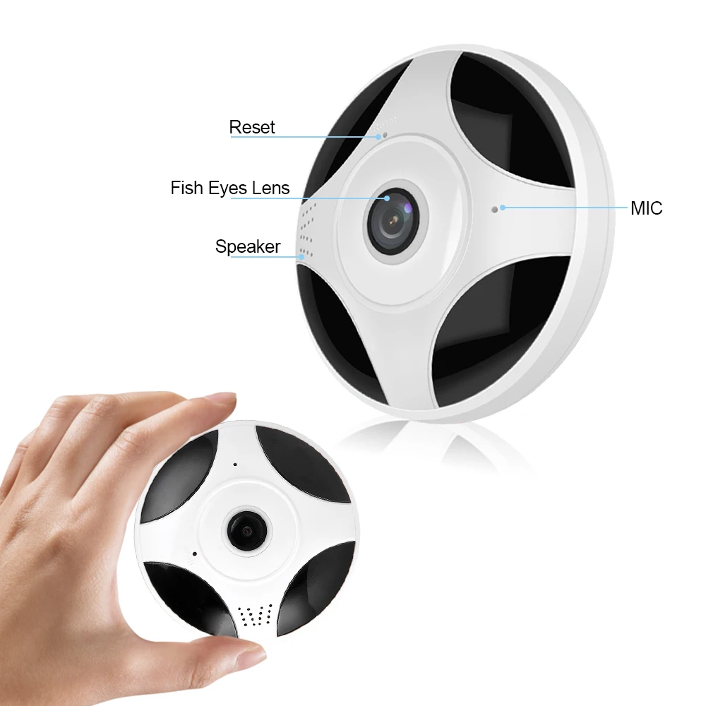 Newest 2.0 Mp 360 Camera 2.8mm Vr 360 Degree Wireless Wifi 1080p ...