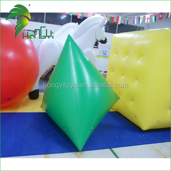 Custom Made Shape Balloons Green Inflatable Triangle Shaped Helium ...