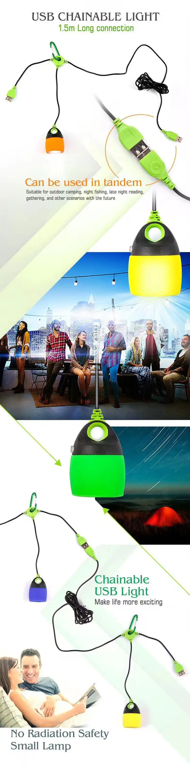 Usb Led Portable Decorative Light 200lm Mini Chainable String Led ...
