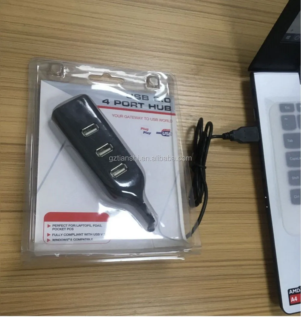 Usb 3.0 Premium 4 Port Aluminum Usb Pron Hub With Usb 3.0 Cable For ...