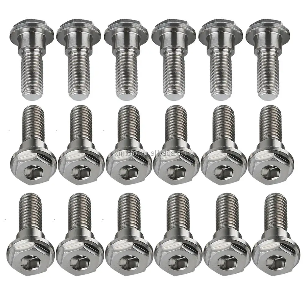 18pc F&r Brake Disc Rotor Bolts M8 X 24mm For Honda Gl1500 Nt700 Cbr600 ...