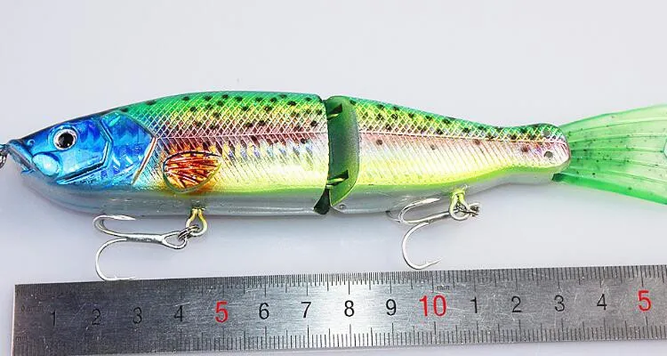 2 Section Glide Swimming Bait Hard Abs Artificial Trout Bass Fishing ...