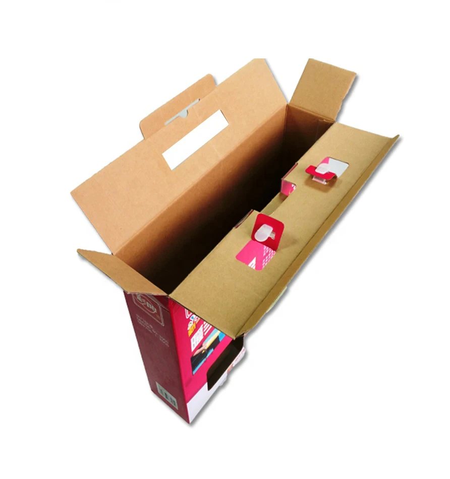Corrugated Paper Packaging Carton Box Handles With Plastic Handle - Buy ...