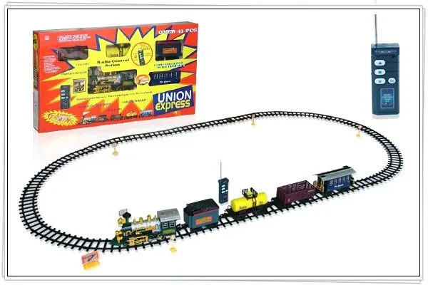 Electric Toy Remote Control Train Toy Set Railway With Light And Music ...