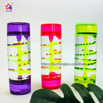Beautiful Waterproof Flowing Colored Hourglass Rotation Liquid Motion ...