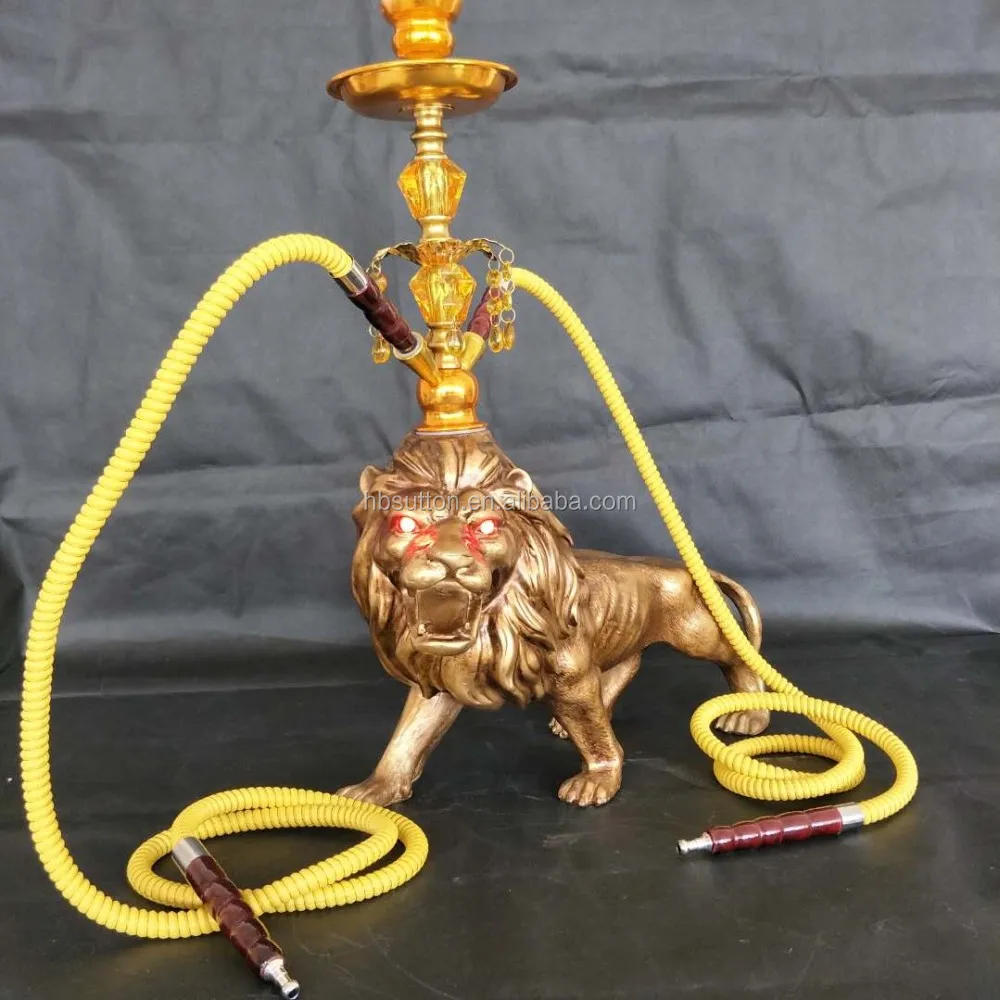 Luxury Resin Animal Design Lion Hookah Shisha Wholesale
