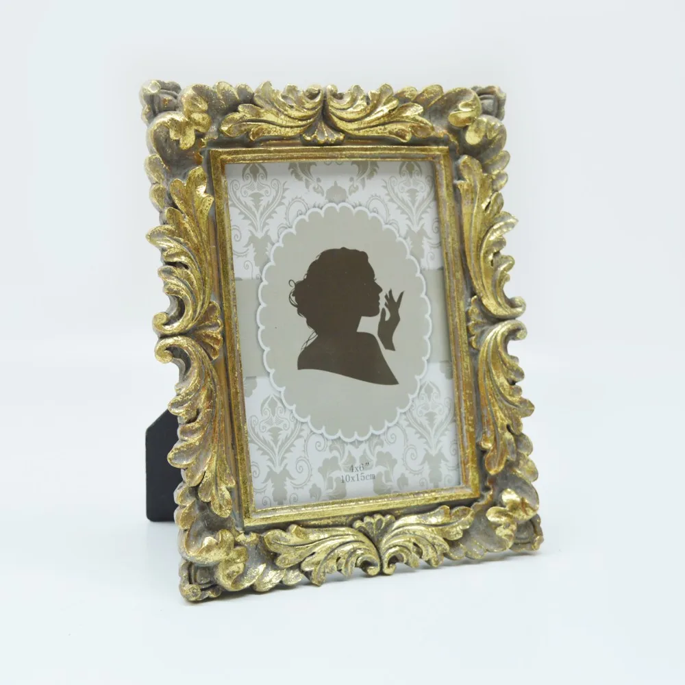 Customazition Colors Resin Photo Frame With Easel Cardboard Back Leaves ...