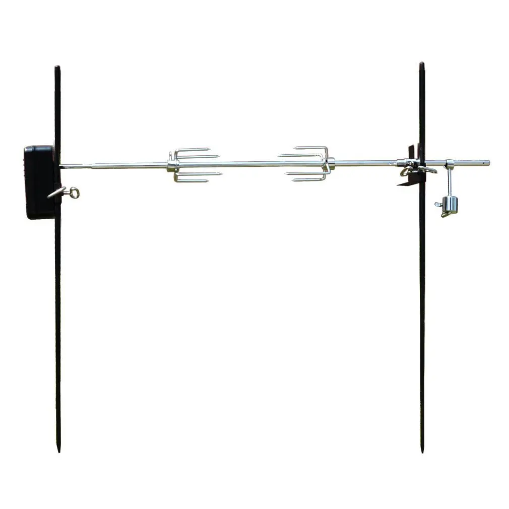 Outdoor Campfire Heavy Duty 38 Inch Spit Rod Rotating Cordless Dual ...