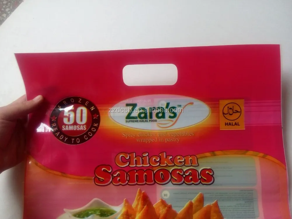 20s Frozen Spring Rolls / Samosas Packaging Bag With Hanging Handle ...