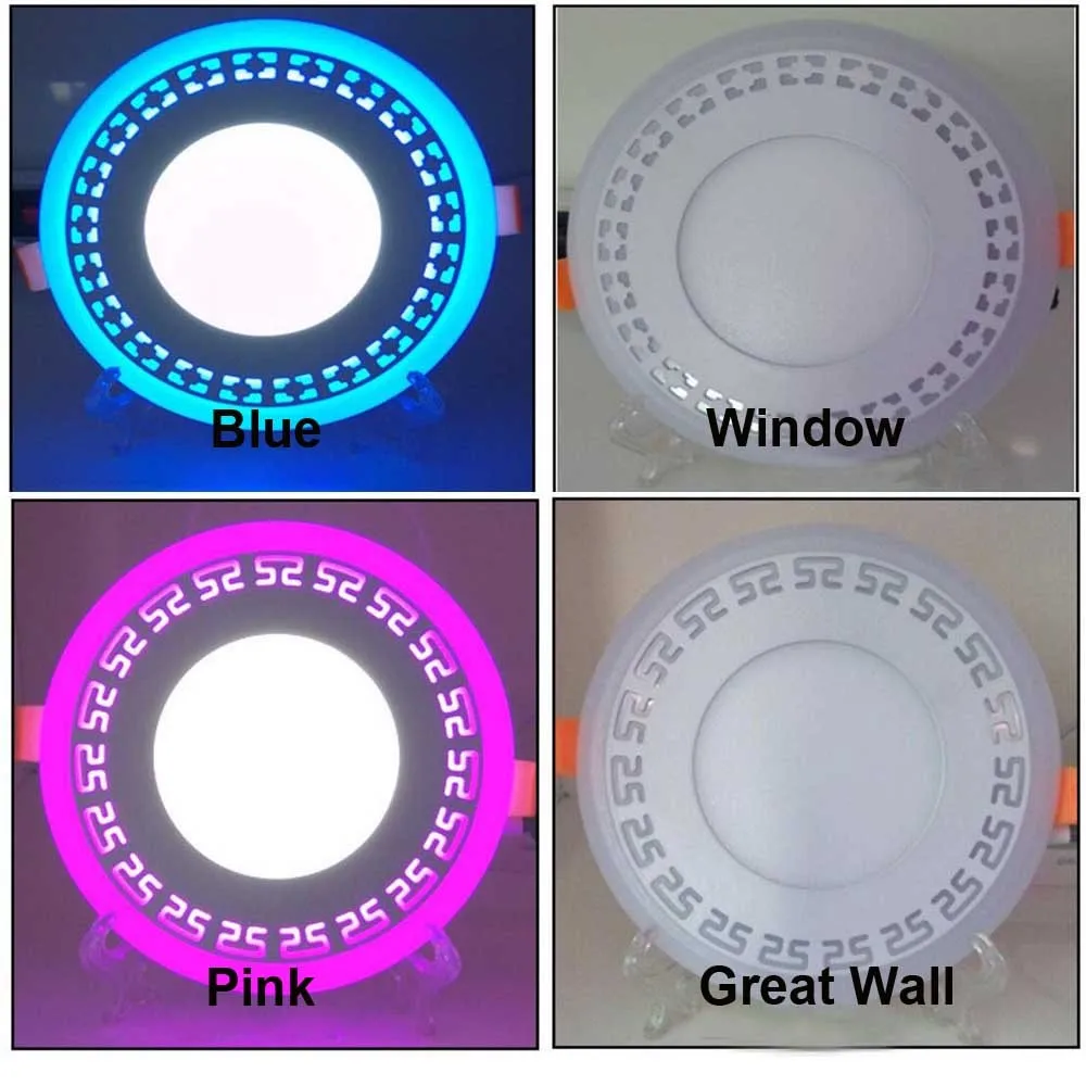 Decorative Pattern Recessed Mounted Double Color Led Panel Light - Buy ...