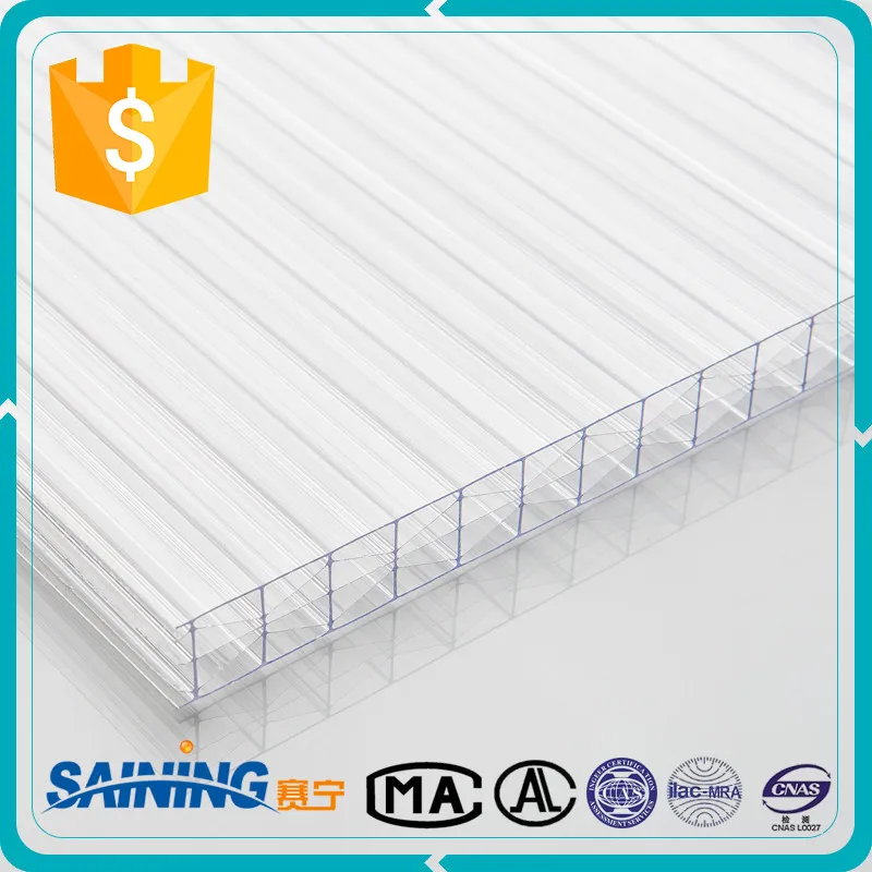 X Type Triple Wall Polycarbonate Sheet Multilayer Polycarbonate Hollow ...