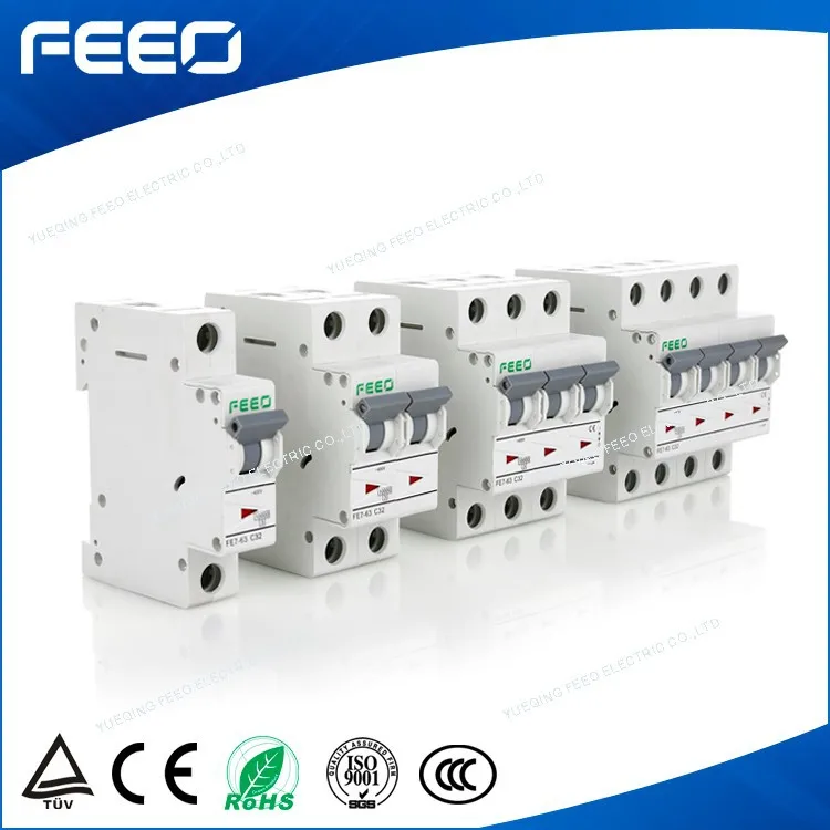 Feeo Fe7-63 1p,2p,3p,4p Ac Mcb Miniature Circuit Breaker 230v400vac 1 ...