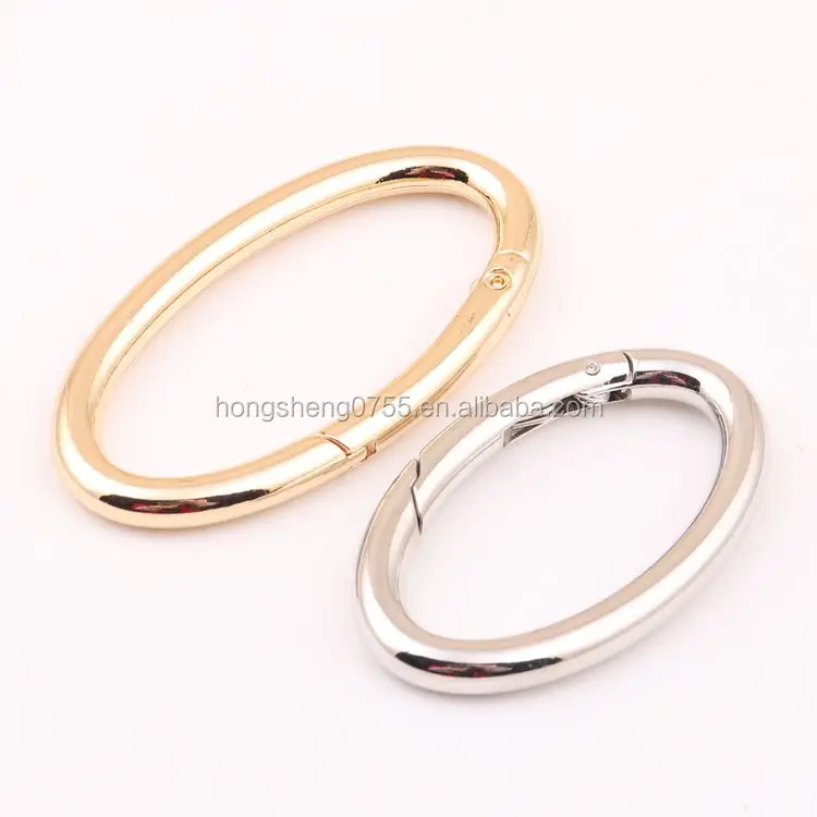 High Quality Oval Shape Metal Spring Gate O Ring Clasps For Handbag ...
