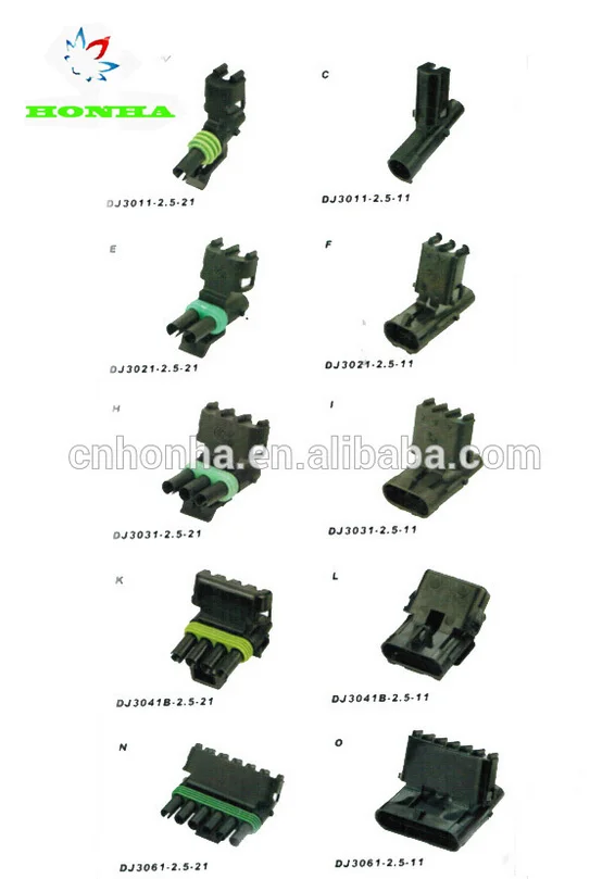 AMP/ TE/ TYCO 4 Pin Female RJ45 Connector - Auto Waterproof Plug