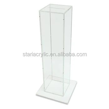 Floor Standing Clear Acrylic Locking Ballot Box Suggestion Box - Buy ...