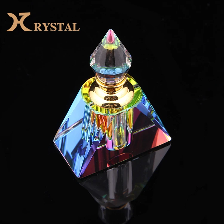 New Arrival Polished Clear Triangular Pyramid Crystal Perfume Bottle ...
